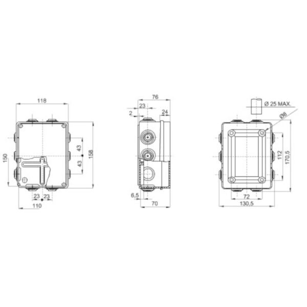 Gewiss cassetta di derivazione stagna GW44006 - D'Alessandris