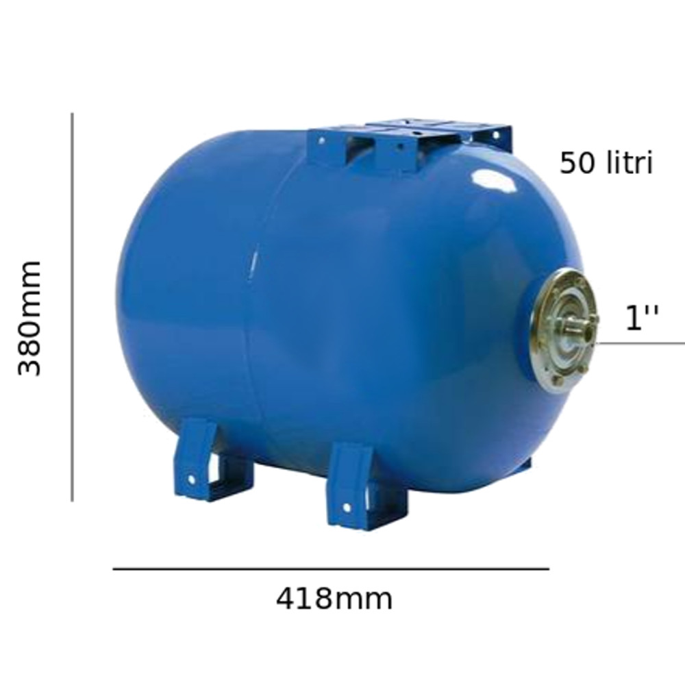 Vaso espansione Zilmet Hydro-Pro 50 litri Orizzontale - D'Alessandris